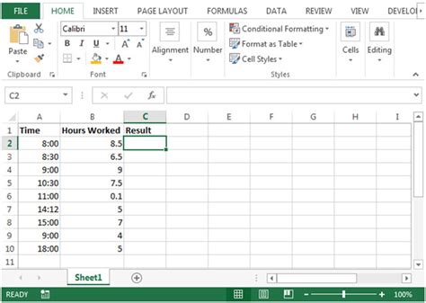 adding a number to a formatted time value in microsoft excel 2010