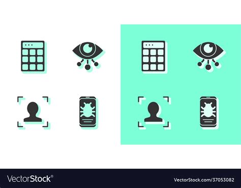 Set System Bug On Mobile Password Protection Vector Image