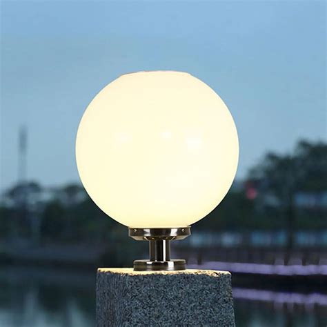 Outdoor Lamp Post Globes Amosfun Globe Lampshade Acrylic Lamp Post
