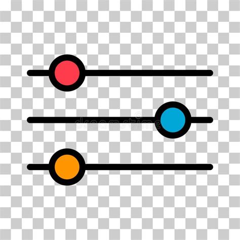 Volume Mixer Control Icon Filter Sound Symbol Button Switch Sign Vector Illustration Stock