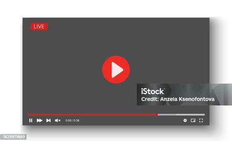 웹 또는 모바일 앱용 비디오 플레이어 템플릿입니다 벡터 일러스트 레이 션 그래픽 사용자 인터페이스에 대한 스톡 벡터 아트 및 기타 이미지 그래픽 사용자 인터페이스 실물