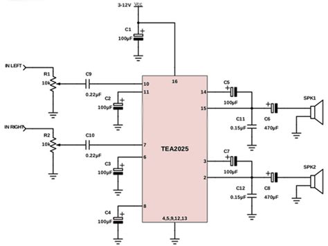 Service Elektronik Weleri Kendal Skema Power Ampli TEA
