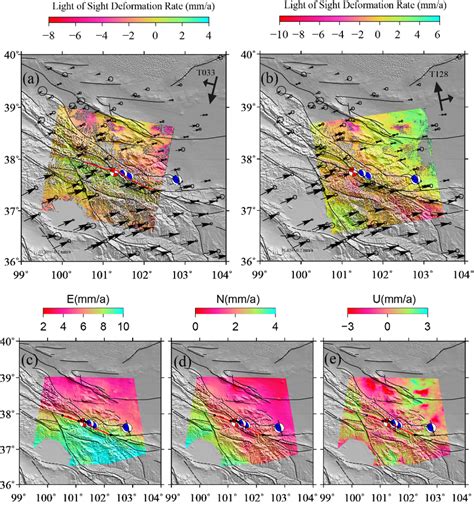 Insar Interseismic Deformation Field 2016 2021 And Three Dimensional Download Scientific