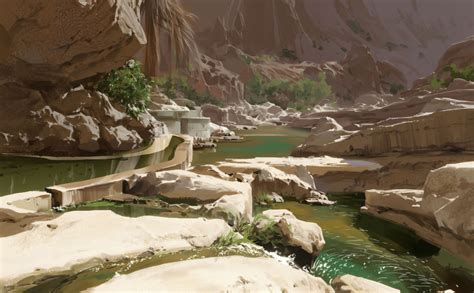 Daily 4 By Renfei Xu Canyon City Concept Art Canyon Town Concept Art