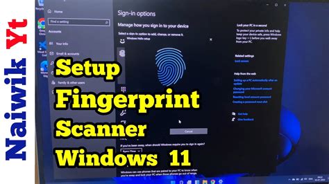 How To Setup Fingerprint Scanner In Windows 11 Laptop Youtube