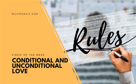 conditional love and unconditional love