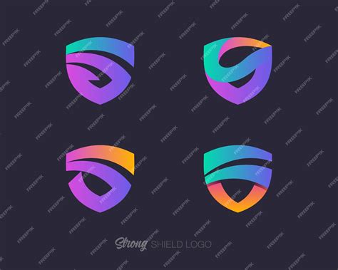 Premium Vector Shield Logo Colorful Letter S Shield Logo Set