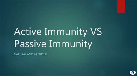 Active Immunity Vs Passive Immunity Ppt