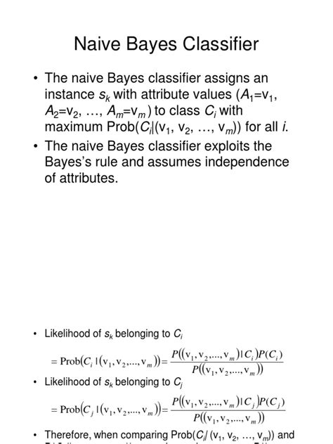 Naive Bayes Classifier K M M I I M Pdf Statistical Classification