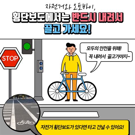 노원구청 횡단보도 자전거운행 타고가면운전자 끌고가면보행자 과실책임 횡단보도에서는 🚲자전거와