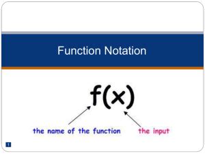 Function Notation
