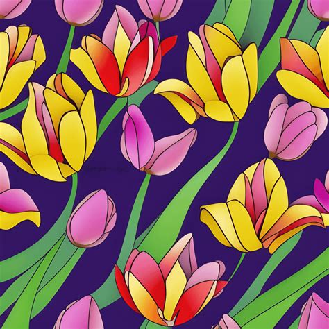 Fantasy Tulip Pattern · Creative Fabrica