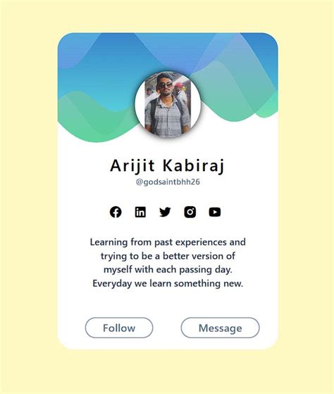 Arijit Kabiraj On Linkedin Frontend Profilecard Tailwindcss