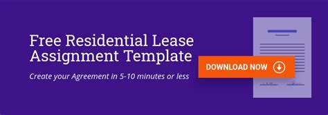 Assignment Of Residential Lease Template And Guide Property Division