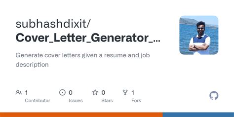 Github Subhashdixitcoverlettergeneratorwebappusinglangchain