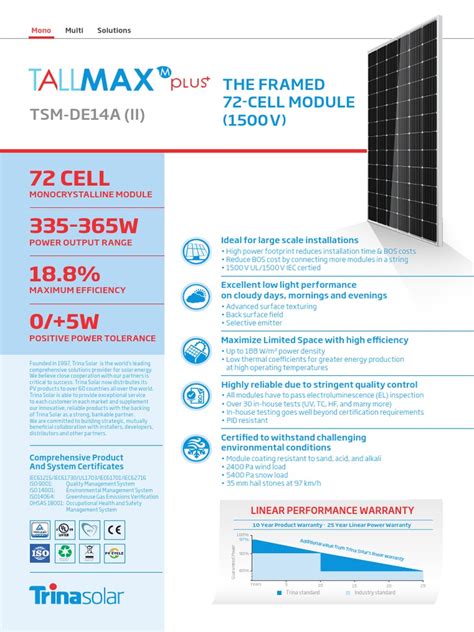 Data Sheet Pv Modules Pdf Solar Panel Photovoltaics