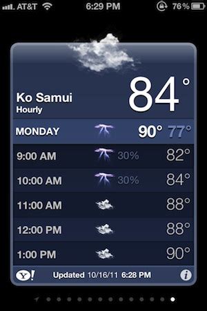 Get The Hourly Weather Forecast In IOS 5 On IPhone IPod Touch