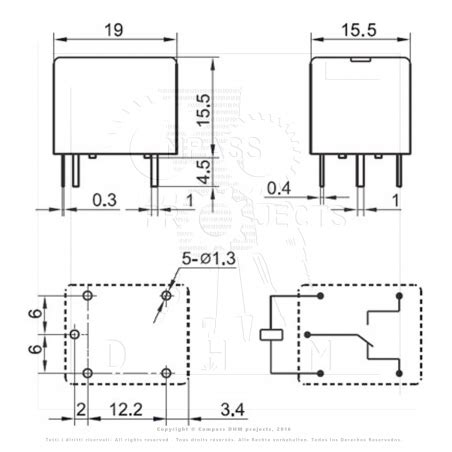 Modulo relè canali V DC V AC modello JQC FF S Z VDC relay