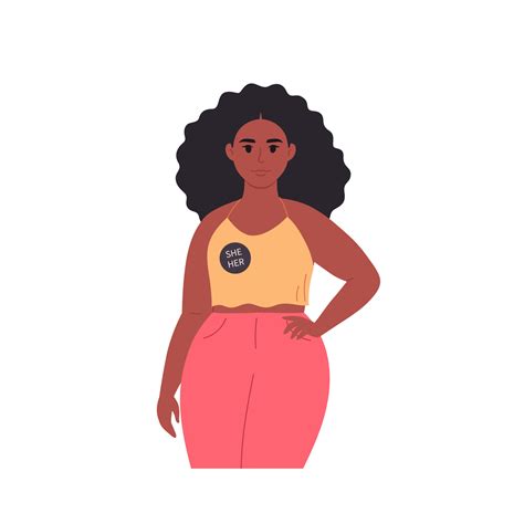 Young Character With Gender Pronouns Pin She He They Non Binary