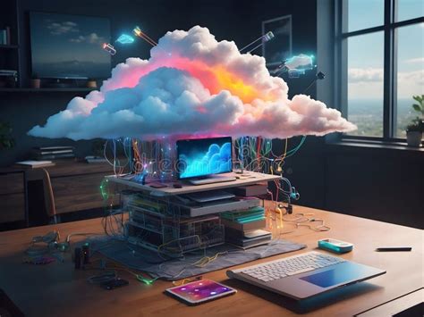 The Power And Potential Of Remote Data Storage Stock Illustration Illustration Of Technology