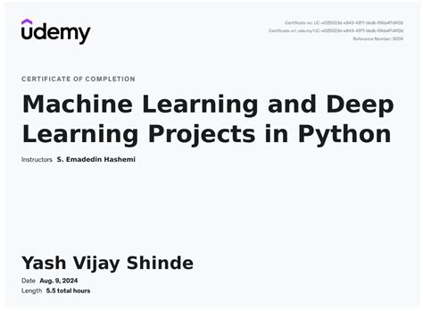 Machinelearning Deeplearning Python Ai Udemy Learningjourney Mlprojects Dlprojects