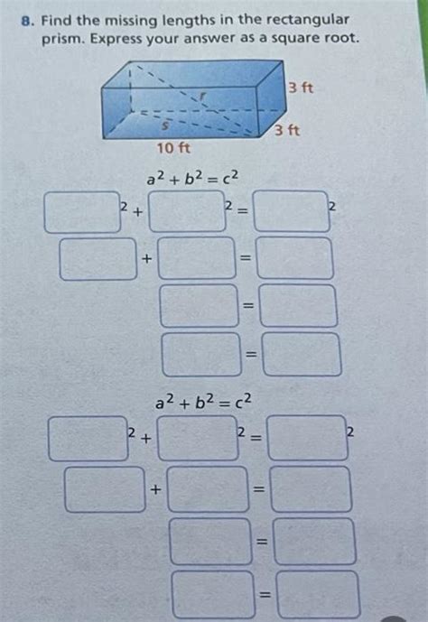 [solved] please answer fast find the missing lengths in th