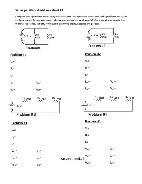 Parallel Circuit Sample Problems With Solutions