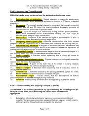 CHAPTER HW Docx Ch Sexual Development Throughout Life Critical Thinking Activity