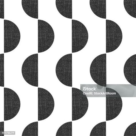 흑백 화면 인쇄 스타일 원활한 기하학적 벡터 패턴 그런 지 텍스처 수직 반원 추상 아르 데코 배경입니다 종이 섬유 직물 인쇄 장식 포장을위한 트렌디 한 예술 0명에 대한