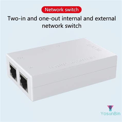 Yosunbin] สวิตช์เครือข่าย Rj45 พลาสติกคุณภาพสูง 2 พอร์ต Lan Ethernet Network Box Switcher Rj45