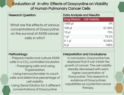 Evaluation Of In Vitro Effects Of Doxycycline On Viability Of Human Pulmonary Cancer Cells