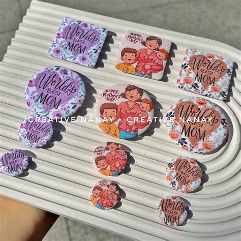 Mothers Day Badge Pin Creativenanay