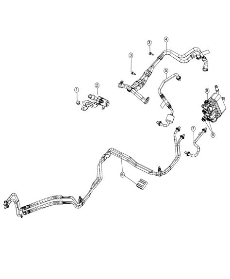 2018 Dodge Durango Valve Coolant 3 Way 68252075ab Factory Chrysler