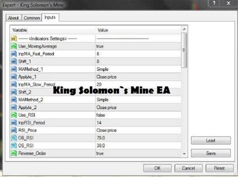 Buy The King Solomons Mine Trading Robot Expert Advisor For