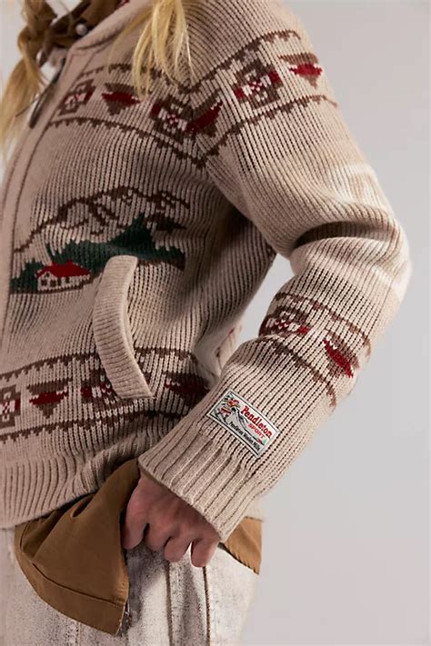 Pendleton Alpine Wool Knit Zip Cardi Free People