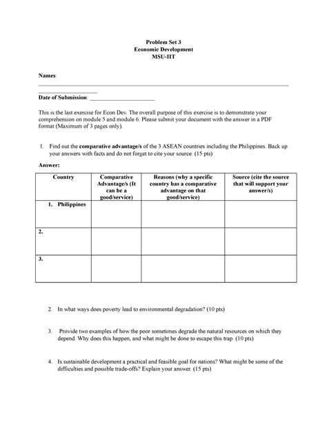 Problem Set Economics The Overall Purpose Of This Exercise Is To Demonstrate Your