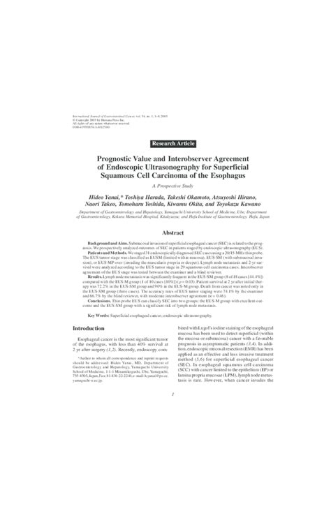 Pdf Prognostic Value And Interobserver Agreement Of Endoscopic