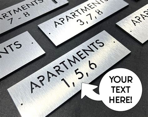 Apartment Number Signs Metal Condo Unit Signs Address Number Plaque