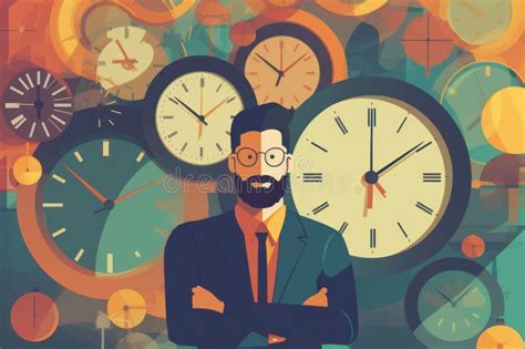 Mastering Time Management Boosting Productivity In Your Career Generative Ai Stock Illustration