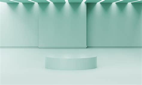 3d 렌더링 모형을 위한 최소한의 빈 연단 플랫폼 배경 제품 또는 화장품 쇼 장면 파스텔 및 따뜻한 다채로운 톤 추상적인 기하학적 스튜디오를 위한 받침대 0명에 대한 스톡