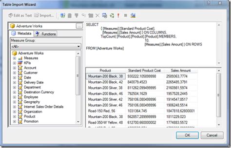 Using Ssas 20052008 As Powerpivot Data Source Direct Mdx Sqlbi
