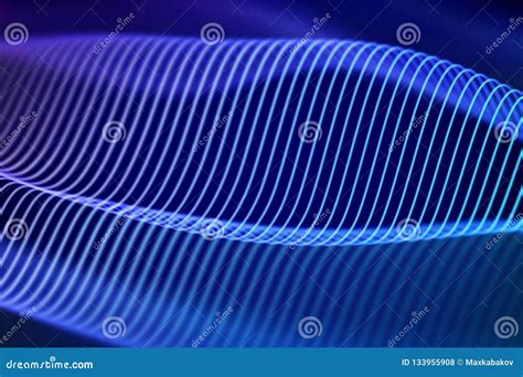 3d Sound Waves Visual Audio Equalizer Big Data Abstract Visualization