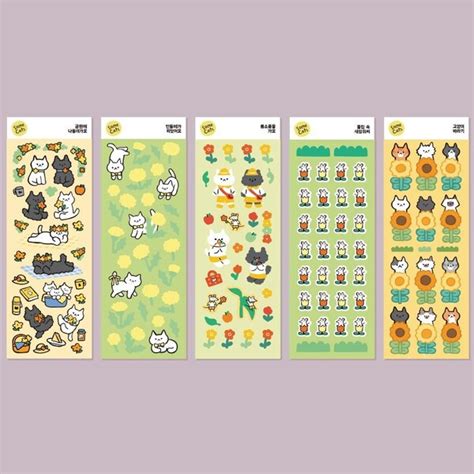 Cute Aesthetic Cat Stickers Etsy