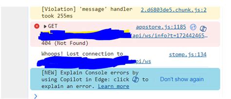 Javascript Cant Establish Connection To Websocket Whoops Lost
