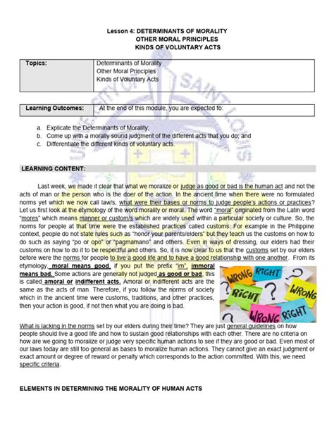 Lesson 4 Cfed 1023 Pdf Intention Morality