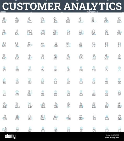 Customer Analytics Vector Line Icons Set Customer Analytics