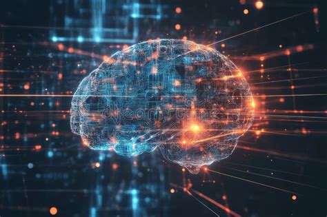 A Stunning Visualization Of A Futuristic Cybernetic Brain Composed Of