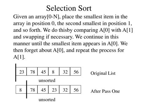 Ppt Selection Sort Powerpoint Presentation Free Download Id6005396