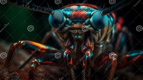 A Colorful Peacock Mantis Shrimp Underwater World Photography Stock