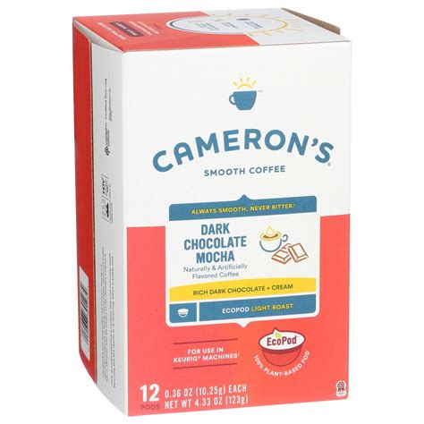 Camerons Single Serve Dark Chocolate Mocha Light Roast Coffee Ecopods